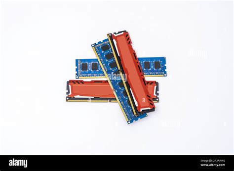 Some Mixed Ddr3 And Ddr4 Ram Memory Modules On A Plain White Surface