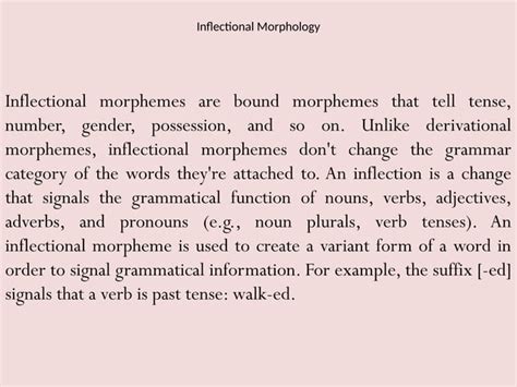 Morphology Derivationandinflectionmorphemepptx