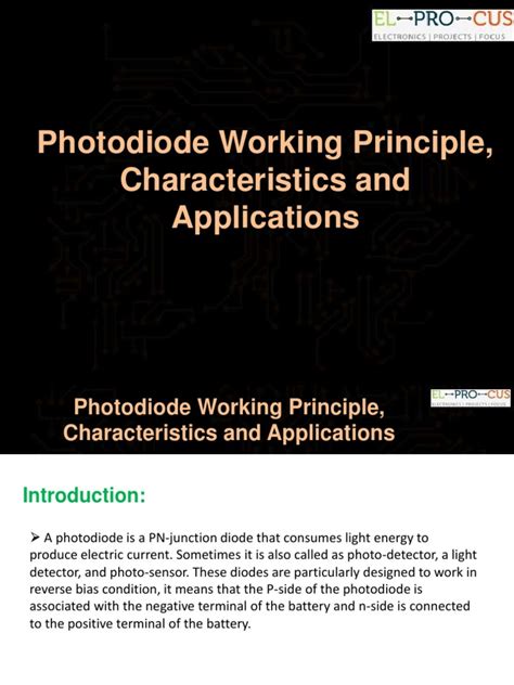 Photodiode Working Principle Characteristics Types Modes Of Operation V I Characteristics