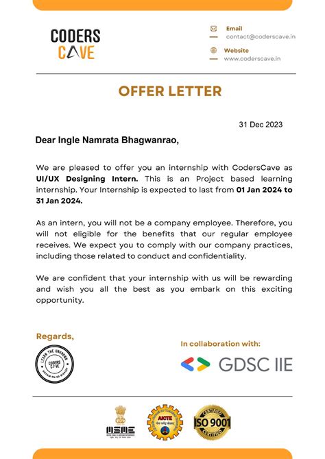 Namrata Ingle On Linkedin Excited Share Accepted Internship Uiuxdesigning Intern Grateful