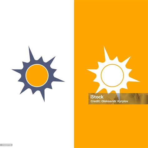 태양 아이콘 광원 기호 햇빛 일출 요소 노란색으로 빛나는 태양 아이콘입니다 스톡 벡터 일러스트 레이 션은 흰색과 노란색 배경에 고립되어 있습니다 0명에 대한 스톡 벡터 아트