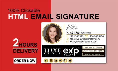 design clickable html email signature animated email signature html by