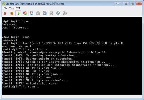 how to fix the vmware data protection error vdp [001] the most recent checkpoint for the vdp