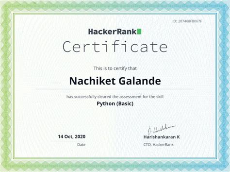 Nachiket Galande On Linkedin Hackerrank Python Basic Skill Test