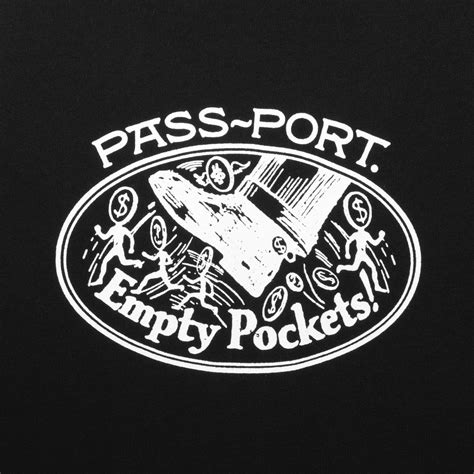 Pass~port Empty Pockets Tee Black Pass~port Usa