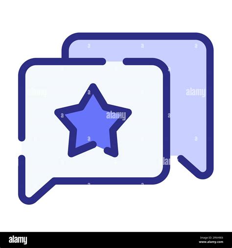Star Rating Review Comment Single Isolated Icon With Dash Or Dashed Line Style Vector
