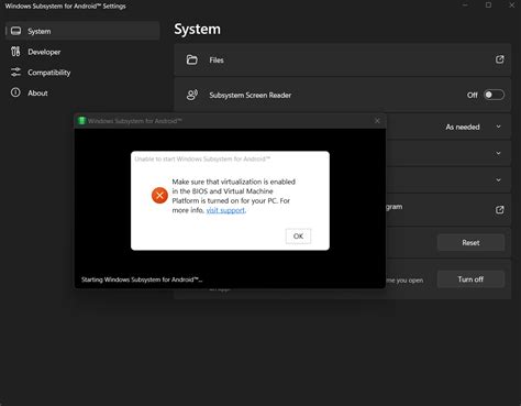 issue with wsa on my windows 11 pc r wsa