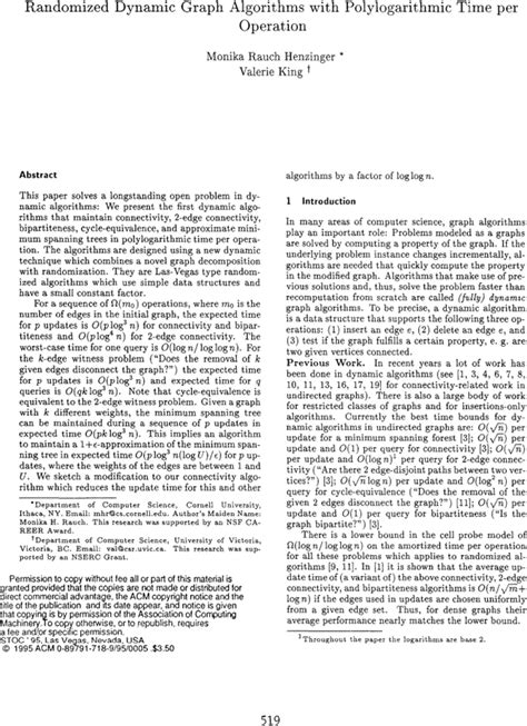 randomized dynamic graph algorithms with polylogarithmic time per