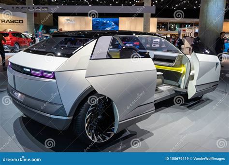 Hyundai 45 Ev Concept Car Editorial Stock Image Image Of Showroom