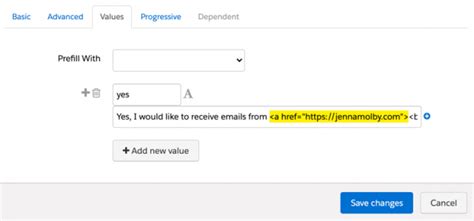 how to add a custom opt in message to pardot forms