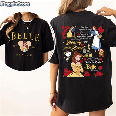 Beauty And The Beast Shirt Belle Graphic Tee For Women Princess