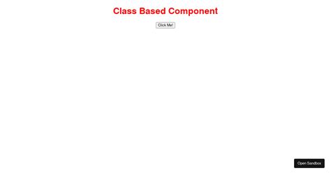 Class Based Component Codesandbox