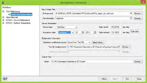 Atmospheric Correction For Satellite Imagery With Pci Geomatica
