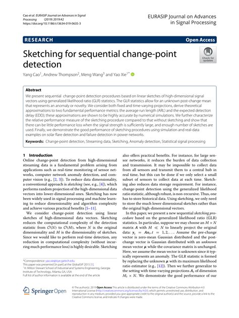 PDF Sketching For Sequential Change Point Detection