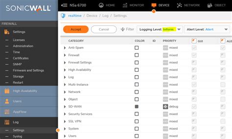 Configure SonicWALL Internet Security Appliances Firewall Analyzer