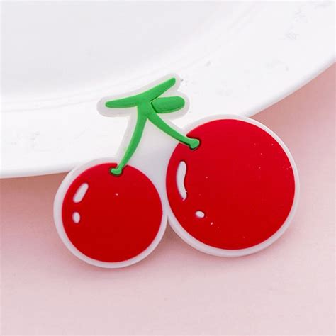 5 Pcs 만화 과일 자석 냉장고 스티커 크리 에이 티브 메시지 보드 스테레오 실리콘 흡입 철 장식 스타일 체리