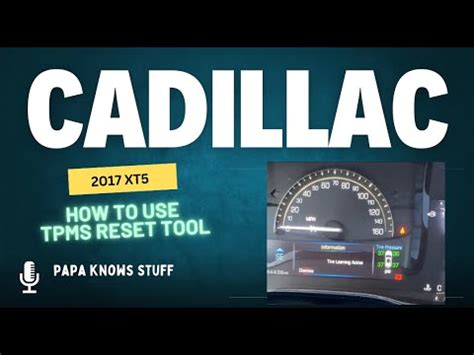 Reset Tpms Cadillac Xt5 2017 Check And Inflate Tire Pressure With Tool