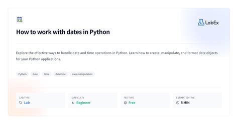 How To Work With Dates In Python Labex