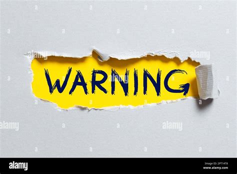 Text Caption Presenting Warning Concept Meaning Statement Or Event That Indicates A Possible Or
