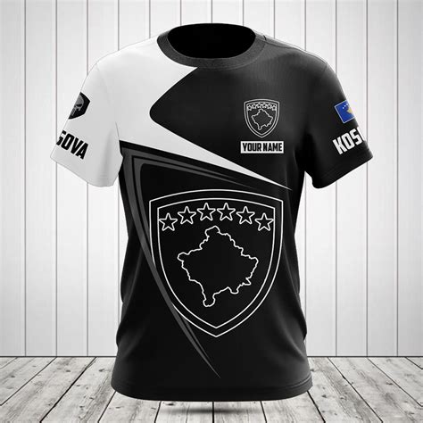 Customize Kosova Symbol Black And White Skull Shirts Rig Rocket Skull Shirts Shirts Black