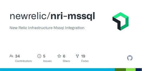 github newrelic nri mssql new relic infrastructure mssql integration
