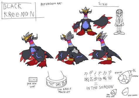 Black Kreemon A Flying Type Bird Digimon Which Specializes In Spewing