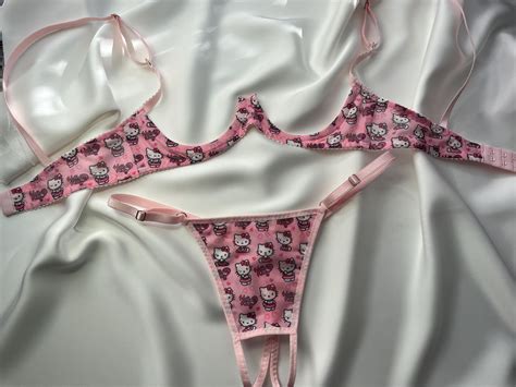 Hello Kitty Panty Mesh Panties Sexy Panties Thong Panties Hello