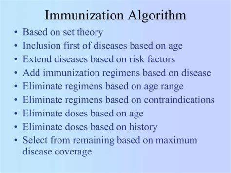 Ppt Immunization Algorithm Powerpoint Presentation Free Download