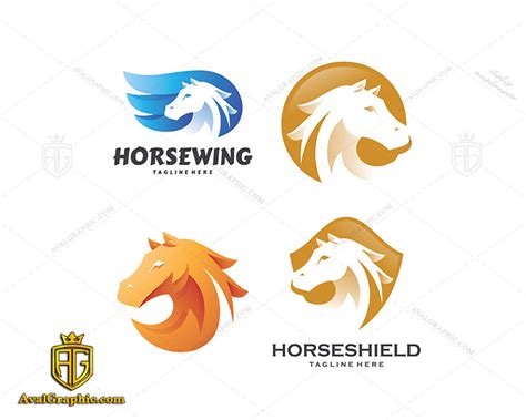 لوگو سوارکاری و اسب رنگی