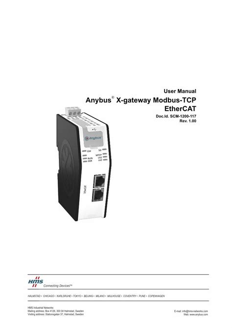 Pdf User Manual Anybus X Gateway Modbus Tcp