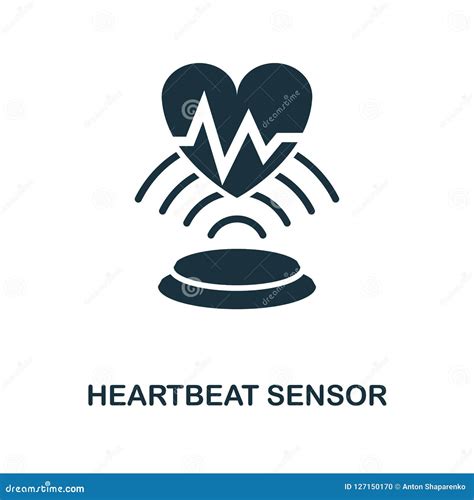 Heartbeat Sensor Icon Monochrome Style Design From Sensors Icon Collection Ui And Ux Pixel