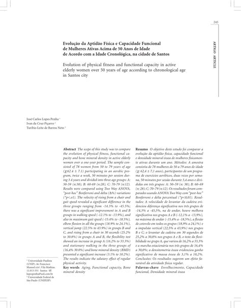 [pdf] Evolution Of Physical Fitness And Functional Capacity In Active Elderly Women Over 50