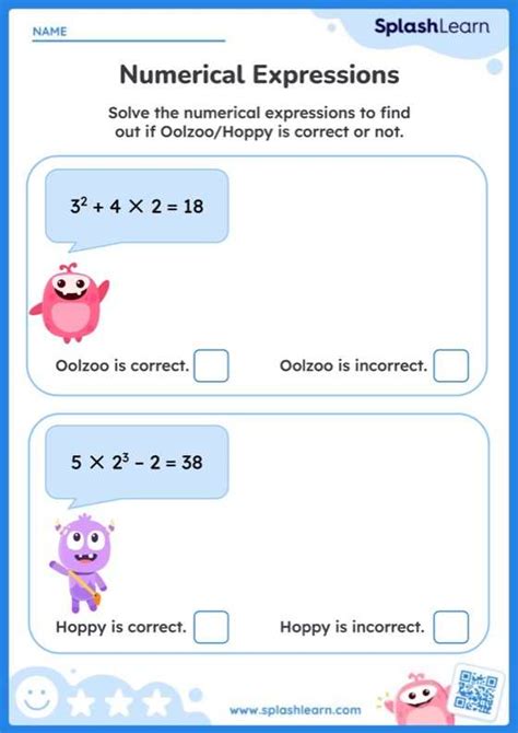 Expressions And Equations Worksheets Free And Printable Splashlearn
