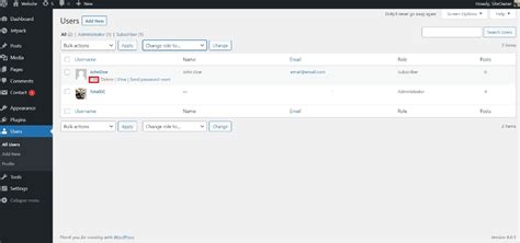 how to add edit or delete users in wordpress simply web stuff