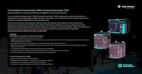 Controladores Compactlogix 5380 Rockwell Automation · Mejora En El