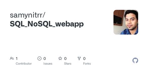 GitHub Samynitrr SQL NoSQL Webapp