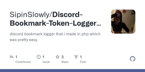 GitHub SipinSlowly Discord Bookmark Token Logger Free Discord Bookmark Logger That I Made In