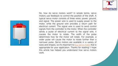 PPT How Does A Servo Motor Work PowerPoint Presentation Free Download ID