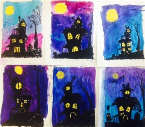 Art Teacher In La Elementary Halloween Art Projects Halloween Art