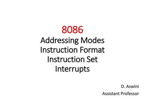 Addressing Modes Of 8086 Pptx Data Storage And Warehousing Computing