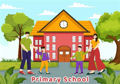 Free Vector Cartoon Primary School Students Illustration Primary