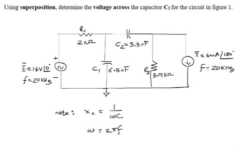 Solved Using Superposition Determine The Voltage Across The