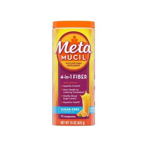 Metamucil Fiber Supplement Metamucil® Orange Flavor Powder 15 Oz 34