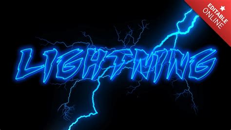 lightning thunder text effect generator