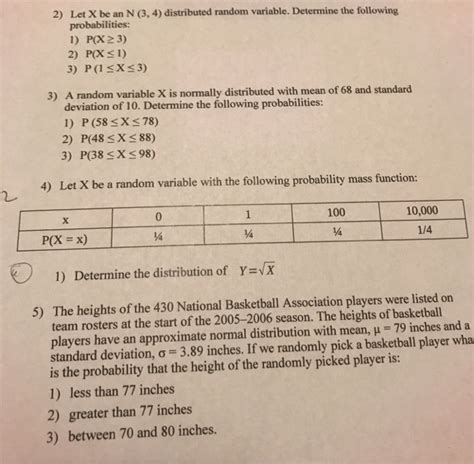Solved 2 Let X Be An N 3 4 Distributed Random Variable