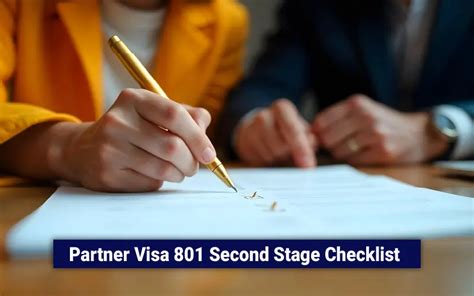 Partner Visa 801 Second Stage Checklist Vicpak Consultant