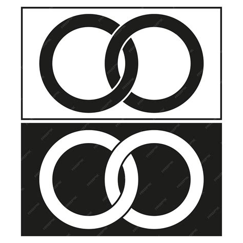 Premium Vector Interlocking Circles Connection Concept Icon Rings
