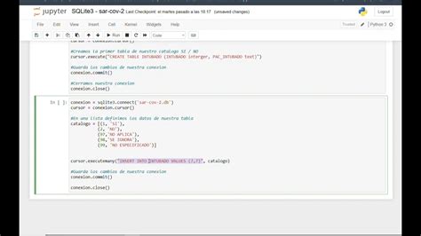 crea una base de datos en sqlite3 desde jupyter notebook youtube