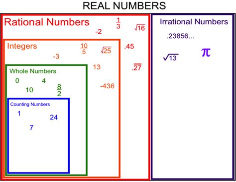 Real Numbers Diagram Quizlet