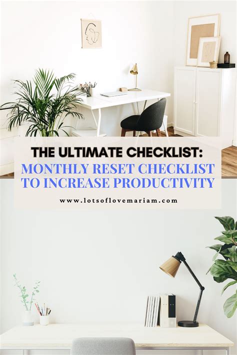 The Ultimate Monthly Reset Checklist To Increase Productivity — Lots Of